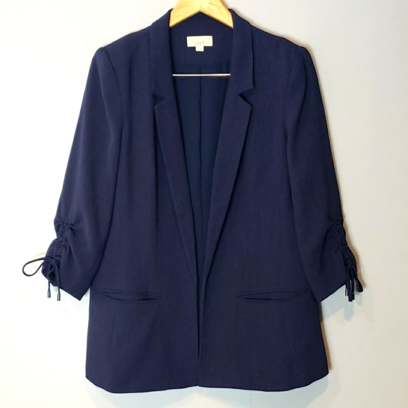 LOFT | Jackets & Coats | Loft Navy Blazer Jacket Womens Classic Office ...
